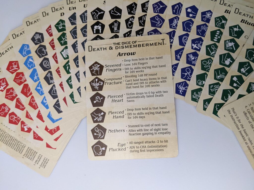 The Dice of Death and Dismemberment | Deck & Dice Games